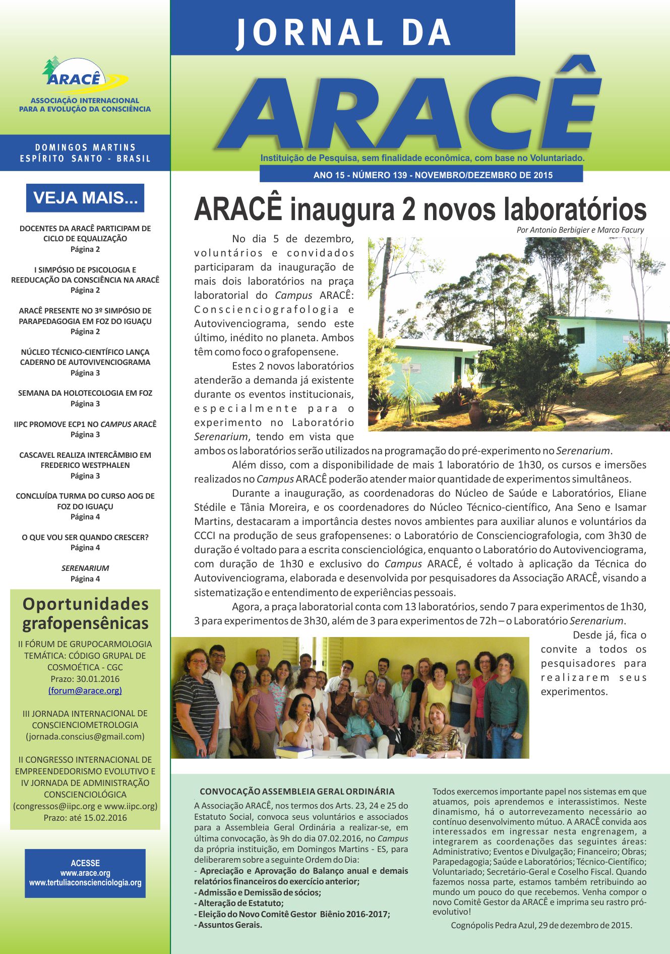 Jornal da ARACÊ - Periódico da Associação ARACÊ